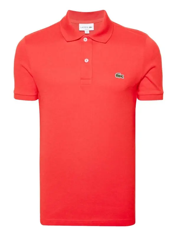 Lacoste Logo-patch Cotton Polo Shirt - Red