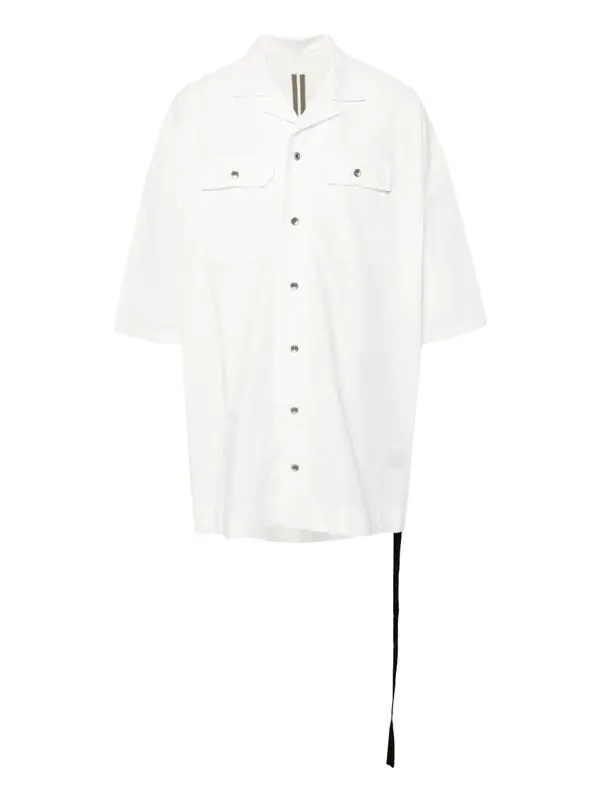 Rick Owens Magnum Tommy Cotton Long Shirt - White