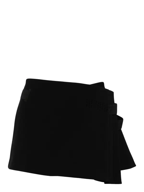 HYEIN SEO Pleated Wrap Miniskirt - Black