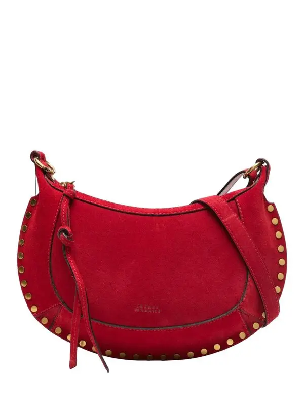 Isabel Marant Oskan Moon Suede Shoulder Bag - Red