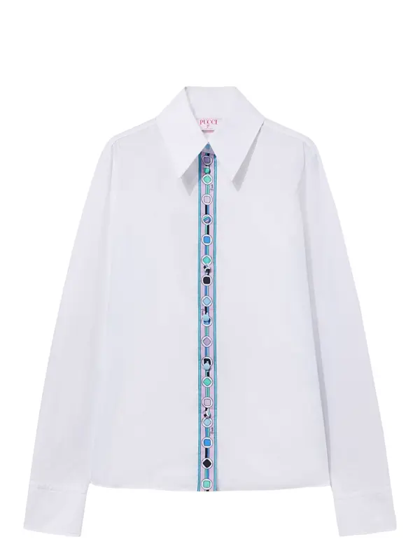 Emilio Pucci Vivara-print Cotton Shirt - White