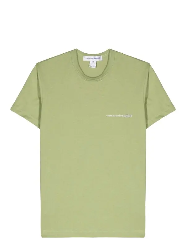 Comme Des Garçons Logo-print Cotton T-shirt - Green