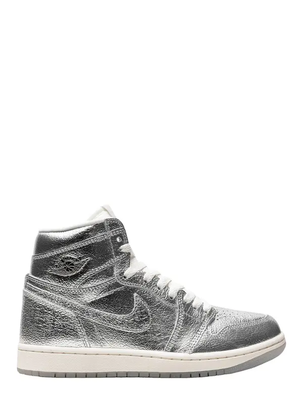 JORDAN Air 1 High Og Metallic Sneakers - Silver
