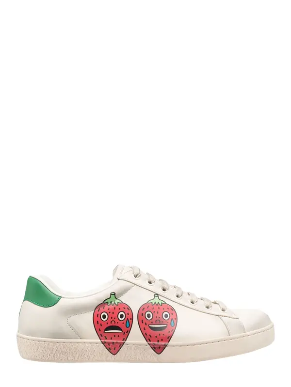 Gucci Pablo Delcielo X New Ace 'strawberry' Sneakers - Cream