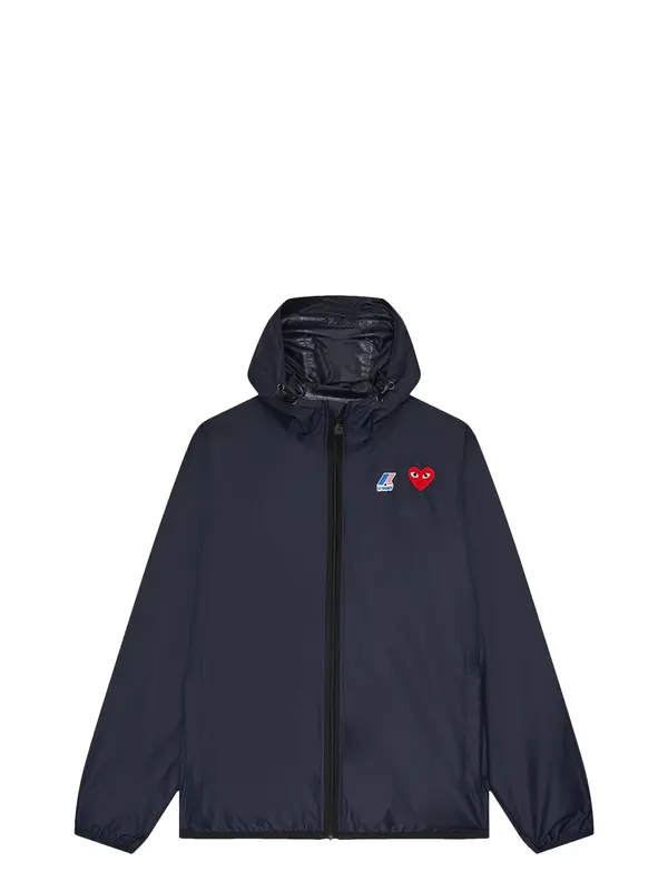 Play Comme Des Garcon Full-zip Packable Jacket - Blue