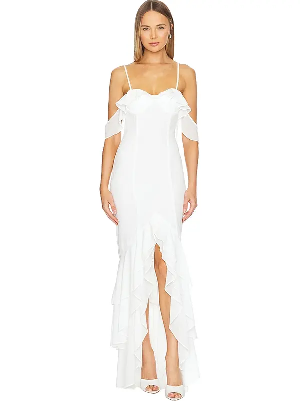 MORE TO COME Adriana Gown - White