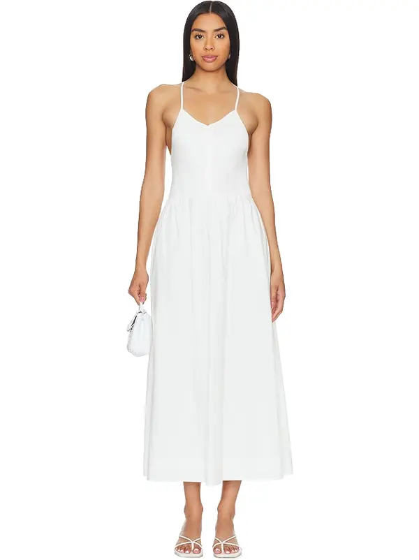 Faithfull The Brand Camera Midi Dress - White