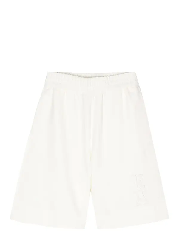 Emporio Armani Logo-embroidered Track Shorts - Neutrals