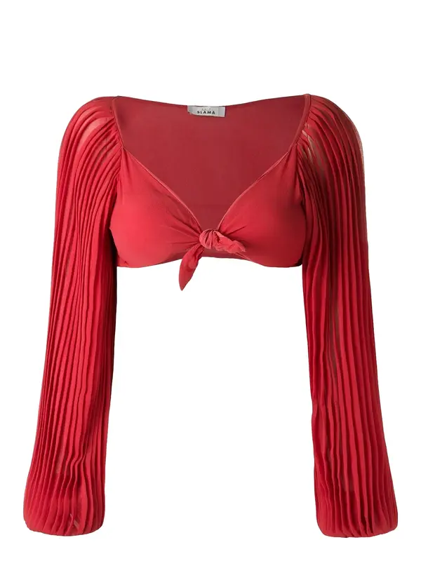AMIR SLAMA Silk Top - Red
