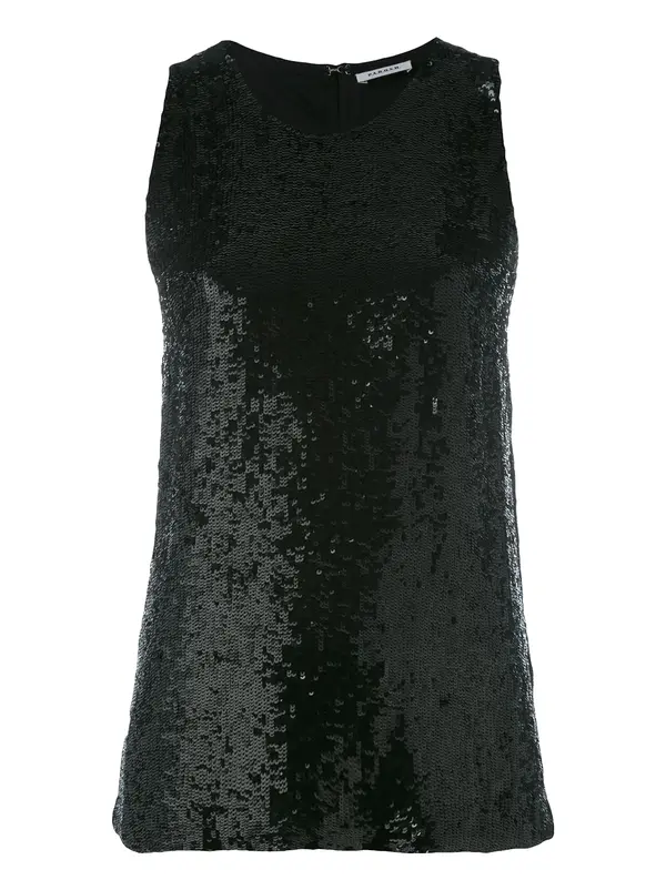 P.a.r.o.s.h Sequin Embellished Tank Top - Black