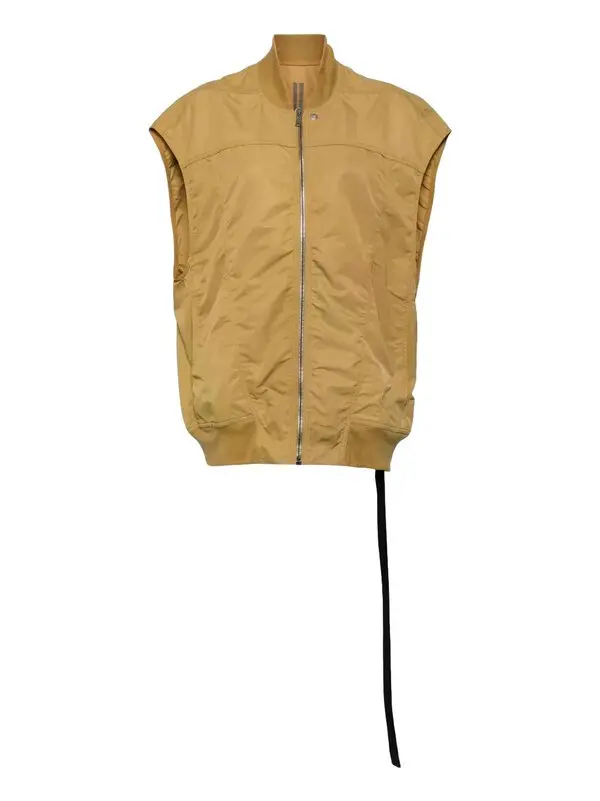 Rick Owens Jumbo Flight Zipped Gilet - Brown