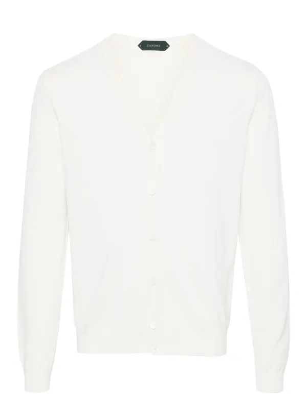ZANONE Button-up Cotton Cardigan - White