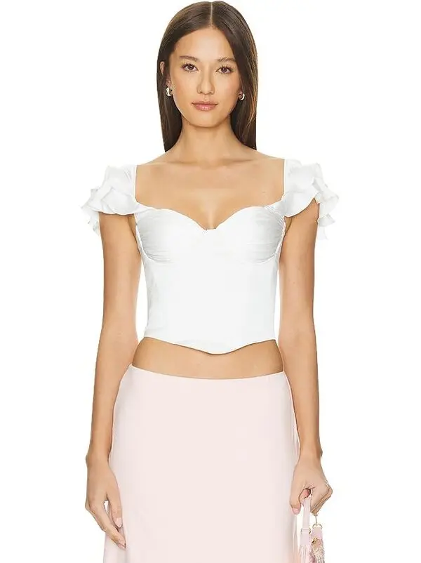 Astr The Label Corazon Top - White