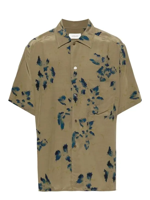 LEMAIRE Floral-print Shirt - Green