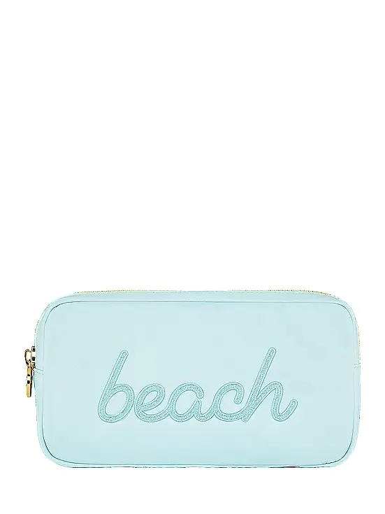 Stoney Clover Lane Beach Embroidered Small Pouch - Sky