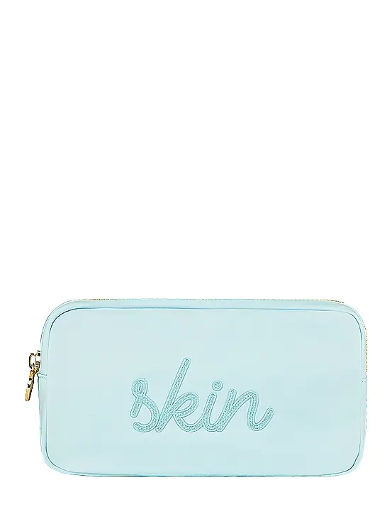 Stoney Clover Lane Embroidered Small Pouch - Sky