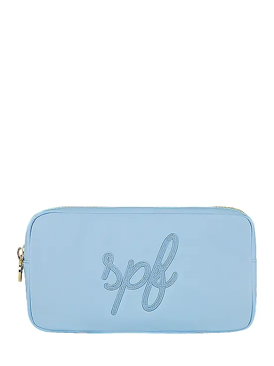 Stoney Clover Lane Spf Embroidered Small Pouch - Periwinkle