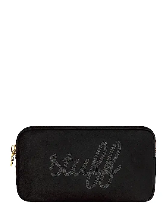 Stoney Clover Lane Stuff Embroidered Small Pouch - Noir