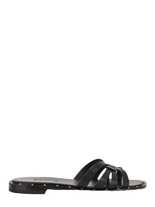 Schutz Phoenix Flat Sandal - Black