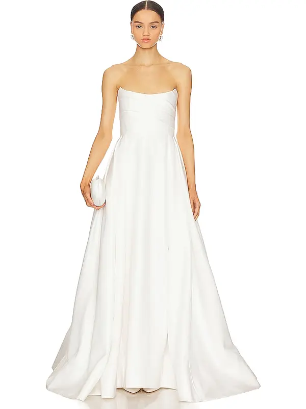 SAU LEE Barbara Gown - White