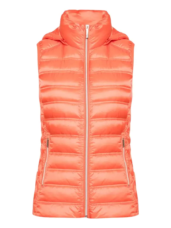 Michael Kors Detachable-hood Down Gilet - Orange
