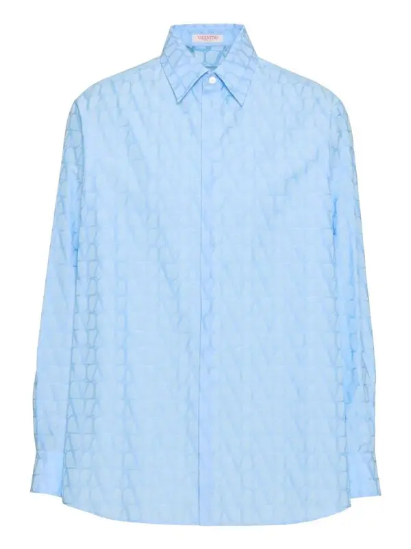 Valentino Garavani Toile Iconographe Cotton Shirt - Blue