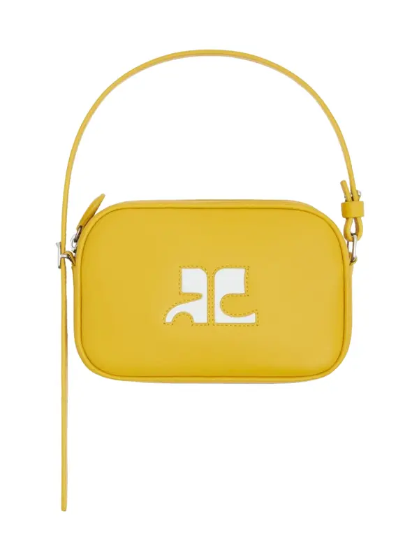 COURREGES Slim Leather Camera Bag - Yellow