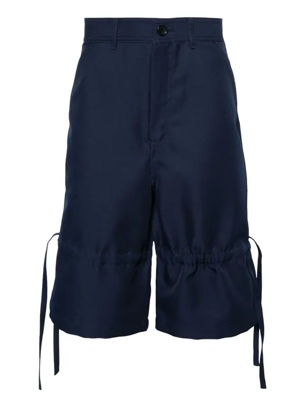 Comme Des Garçons Wide-leg Bermuda Shorts - Blue
