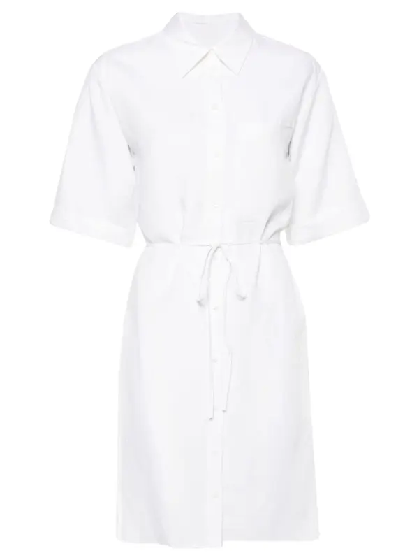 Calvin Klein Short-sleeve Belted Shirtdress - White