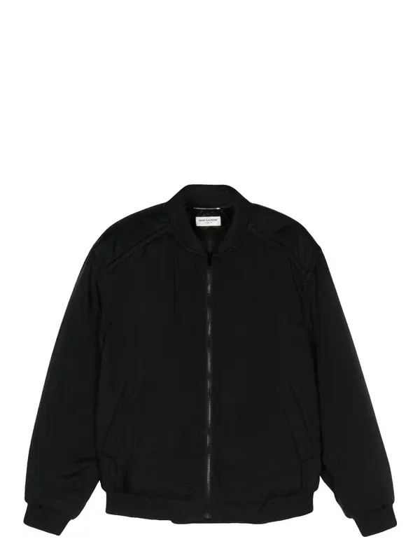Saint Laurent Teddy Padded Bomber Jacket - Black