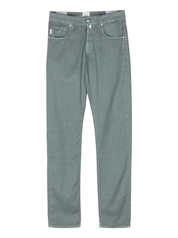 TRAMAROSSA Mid-rise Tapered Trousers - Green