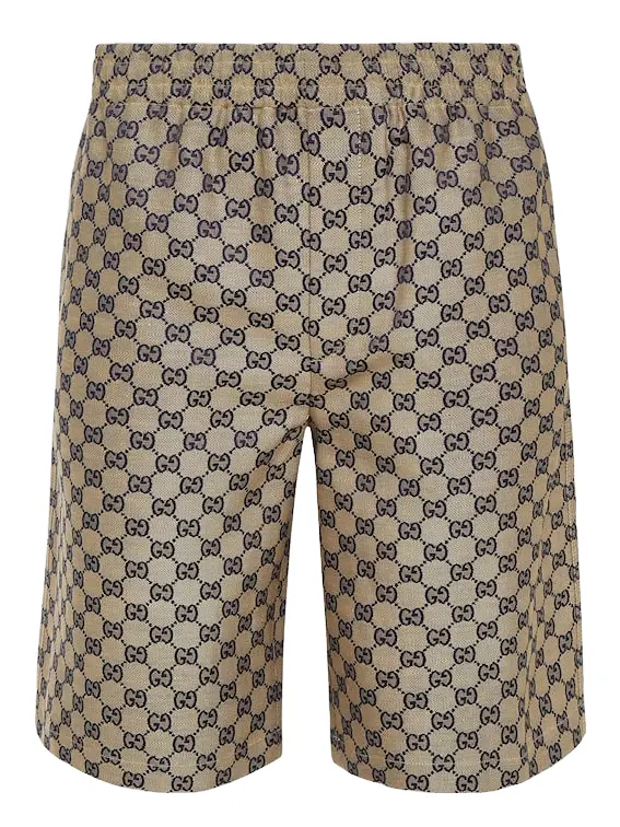 Gucci Gg Linen-blend Shorts - Beige