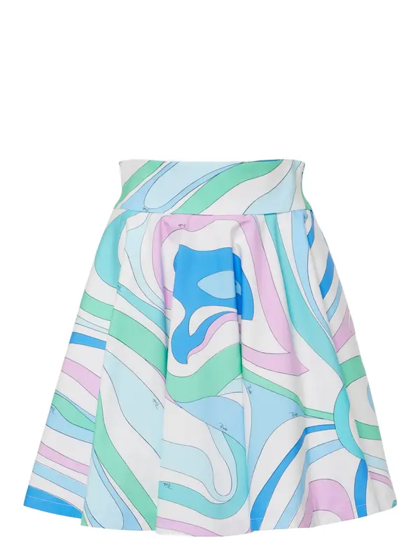Emilio Pucci Marmo Printed Miniskirt - Blue
