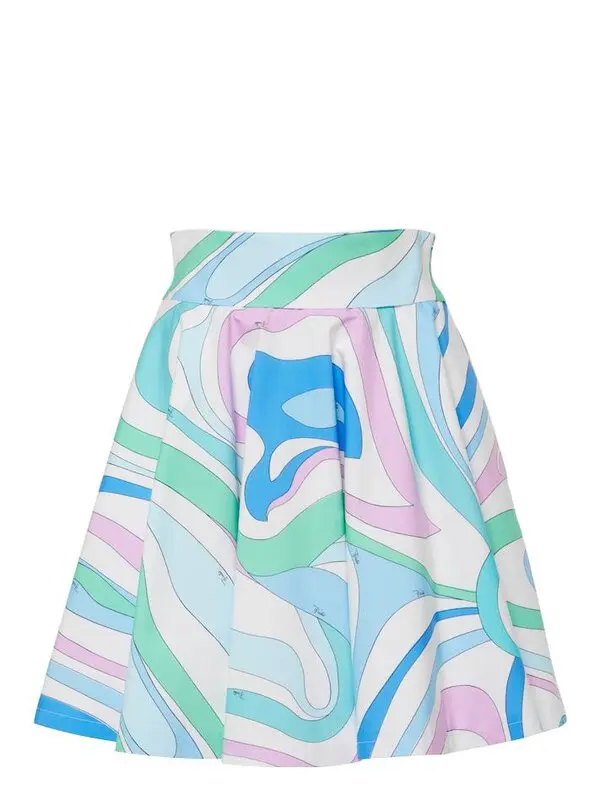 Emilio Pucci Marmo Printed Miniskirt - Blue