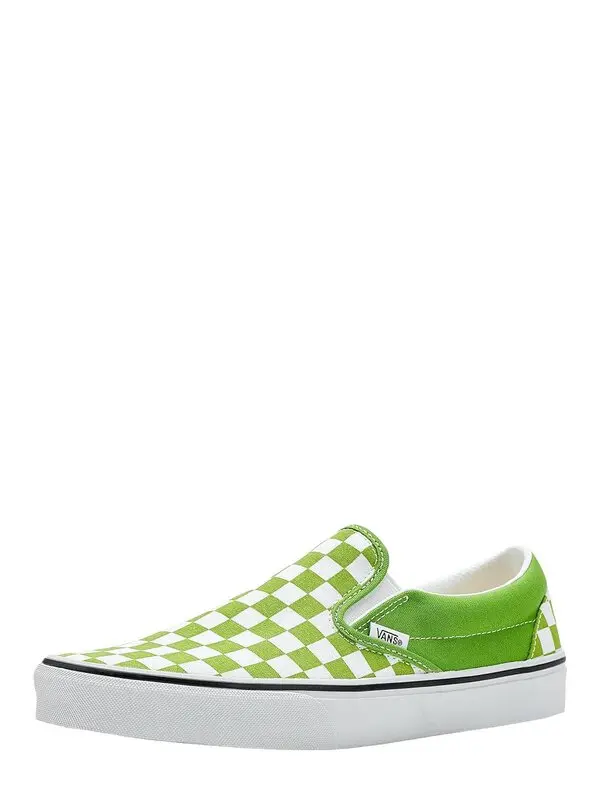 VANS Classic Slip-on Checkerboard Shoes - Green