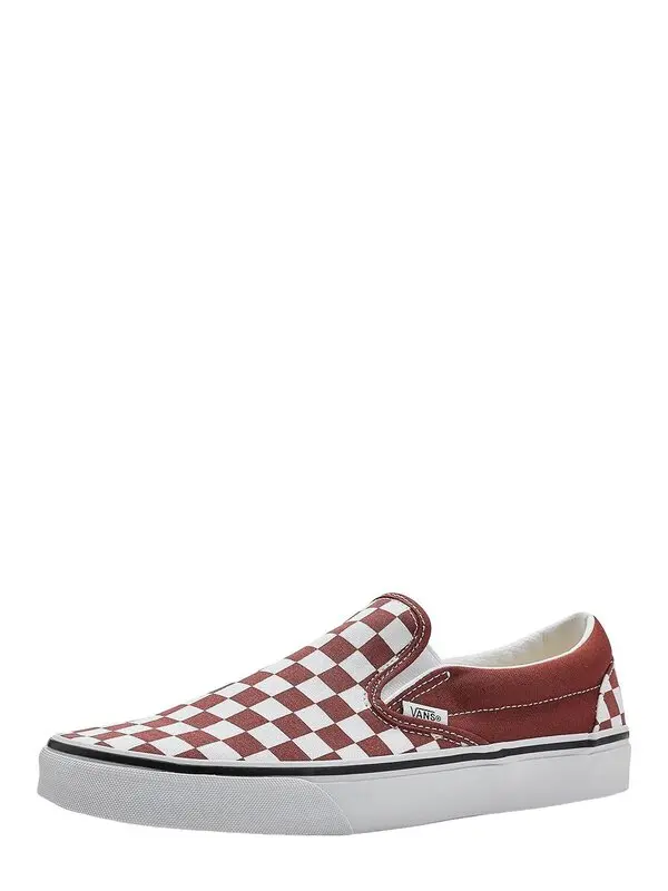 VANS Classic Slip-on Checkerboard Shoes - Red