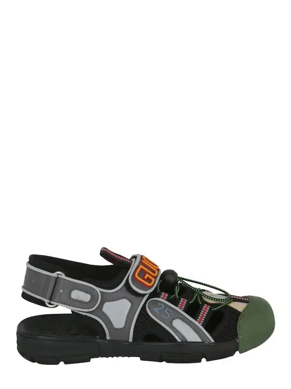 Gucci Tinsel Sports Sandal - Black/silver
