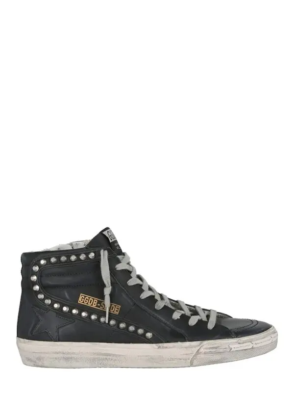 GOLDEN GOOSE Slide Studded Sneakers - Black