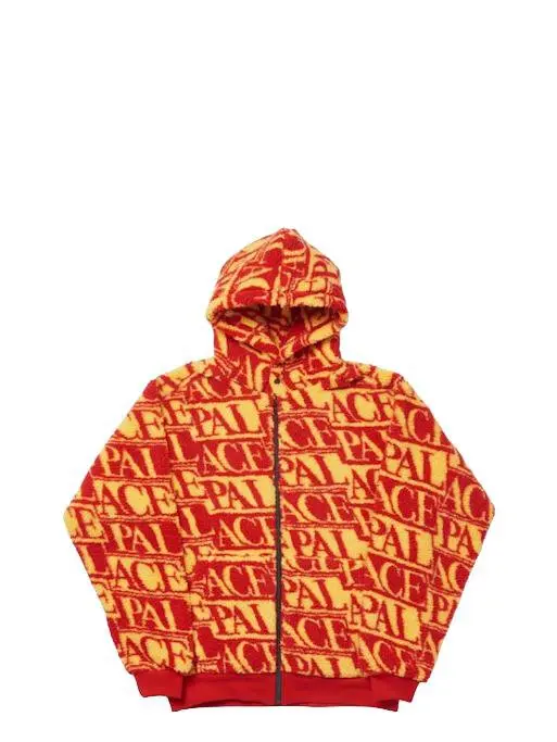 PALACE Jard Fleece Jacket - Red/yellow