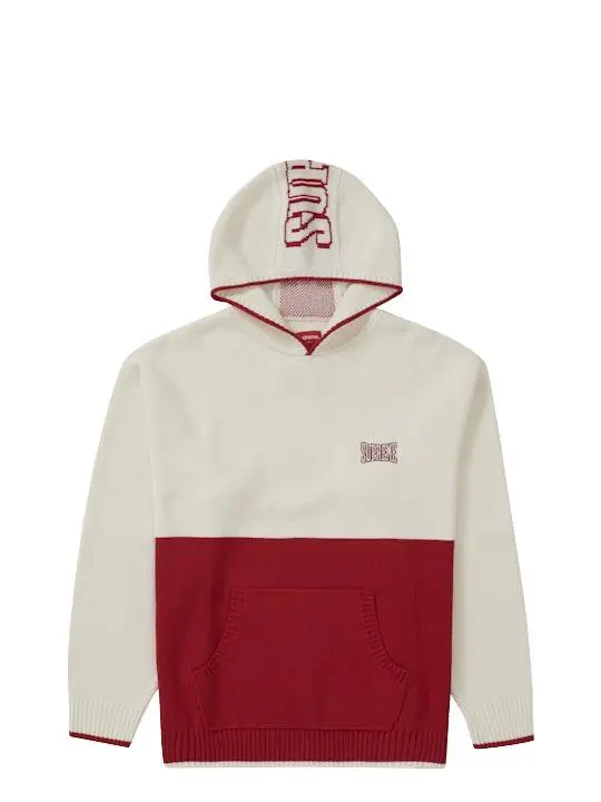 Supreme Two-tone Hooded Sweater - White