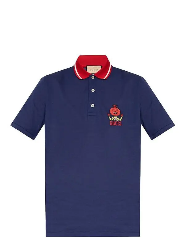 Gucci Pablo Delcielo Logo Polo Shirt - Navy Blue
