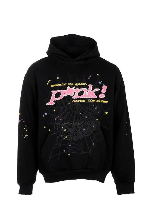 SP5DER P*nk Hoodie - Black