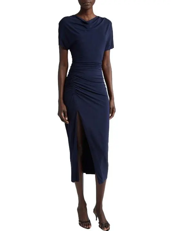 JASON WU Ruched Jersey Dress - Bright Navy