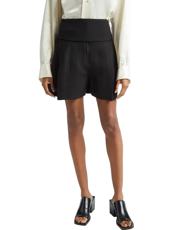 JIL SANDER Pleated Tailored Shorts - 001 Black