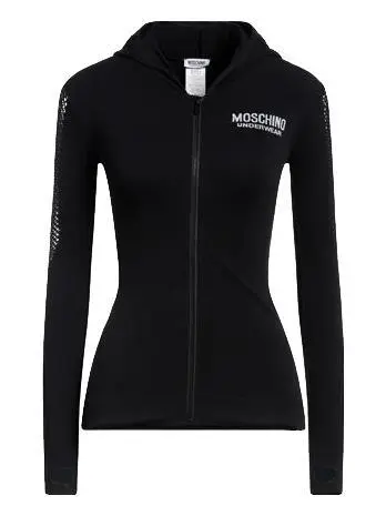 Moschino Sweatshirt In Microfibre - Black