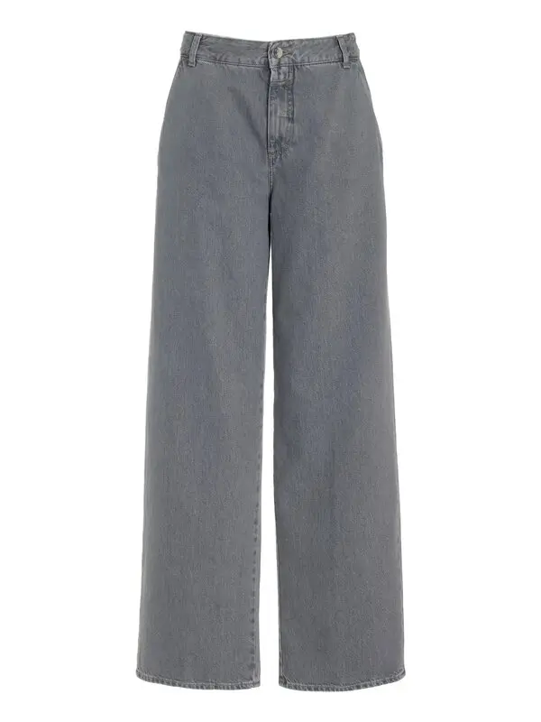 Closed Jurdy Rigid Low-rise Straight-leg Jeans - Grey