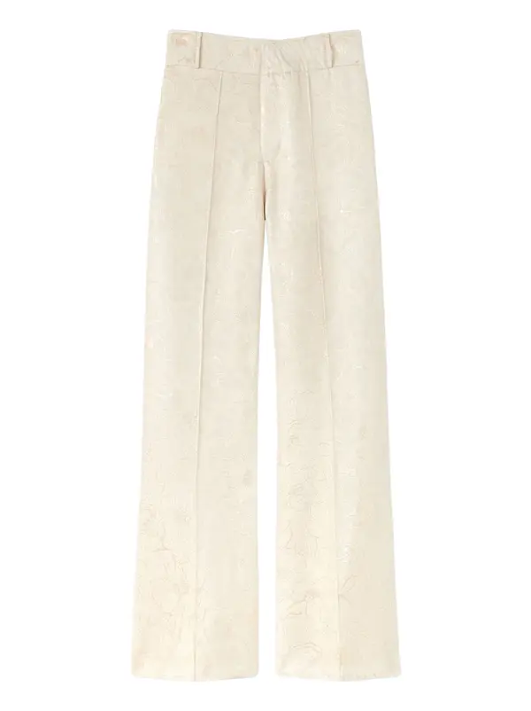 DESTREE Yoshismart Jacquard Trousers - Neutrals