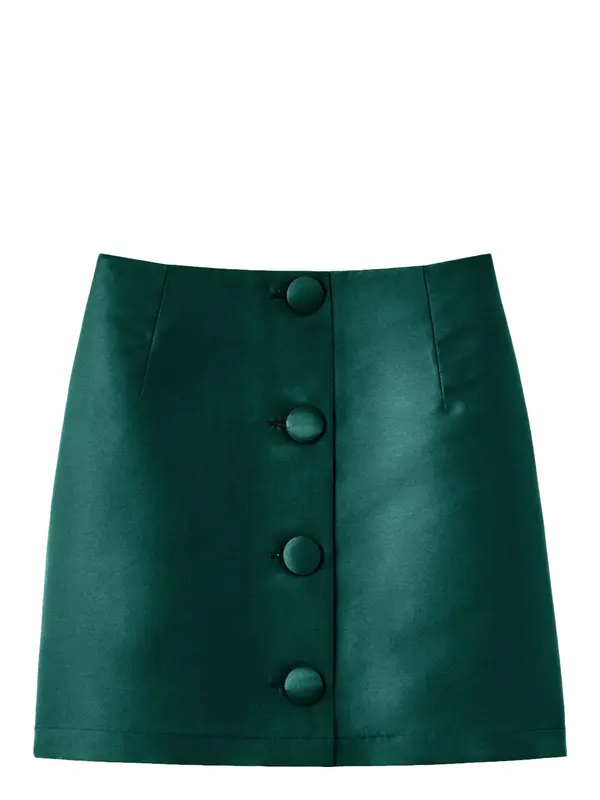 DESTREE Lucio Button-up Skirt - Green