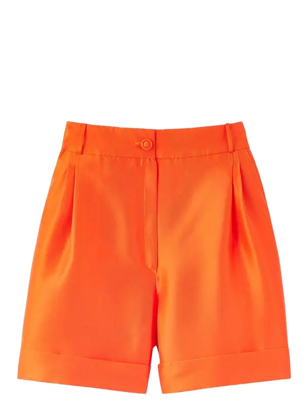 DESTREE Daniel Pleat-detail Shorts - Orange
