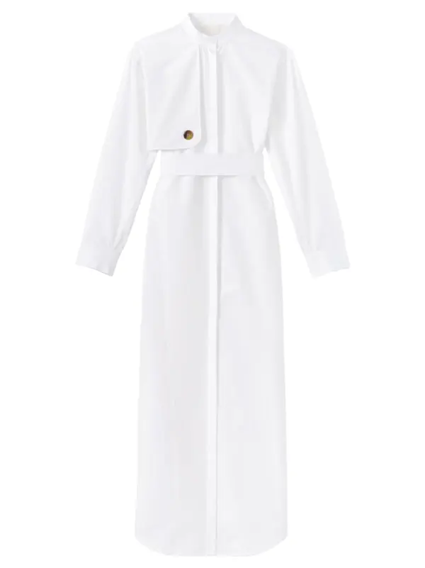 DESTREE Hans Cotton Midi Dress - White
